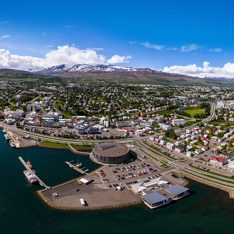 Akureyri Center • 360 degree virtual realiity panorama • Iceland 360 VR